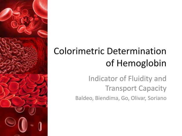 Hemoglobin and hematocrit determination | PPTX | Blood Disorders ...