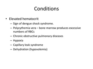 Hemoglobin and hematocrit determination | PPTX