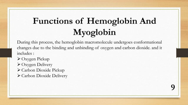 Hemoglobin and myoglobin(new) | PPTX | Blood Disorders | Diseases and ...