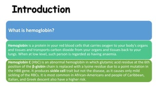 Hemoglobin C and SC Blood Disorders | PPT