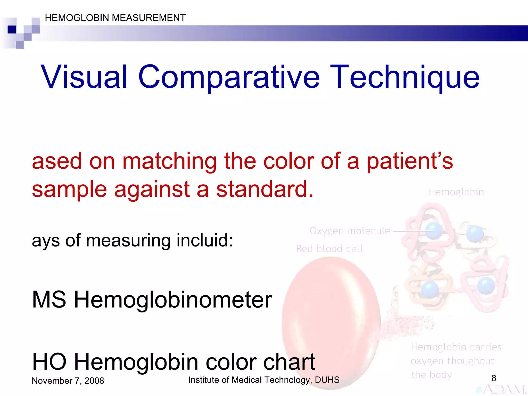 Hemoglobin estimation | PPT