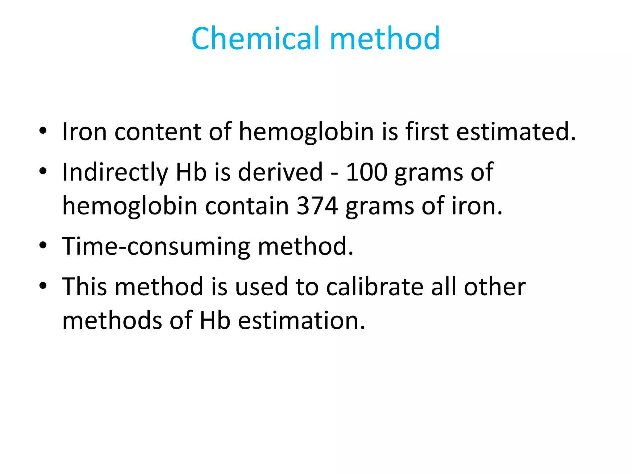 Hemoglobin estimation | PPTX