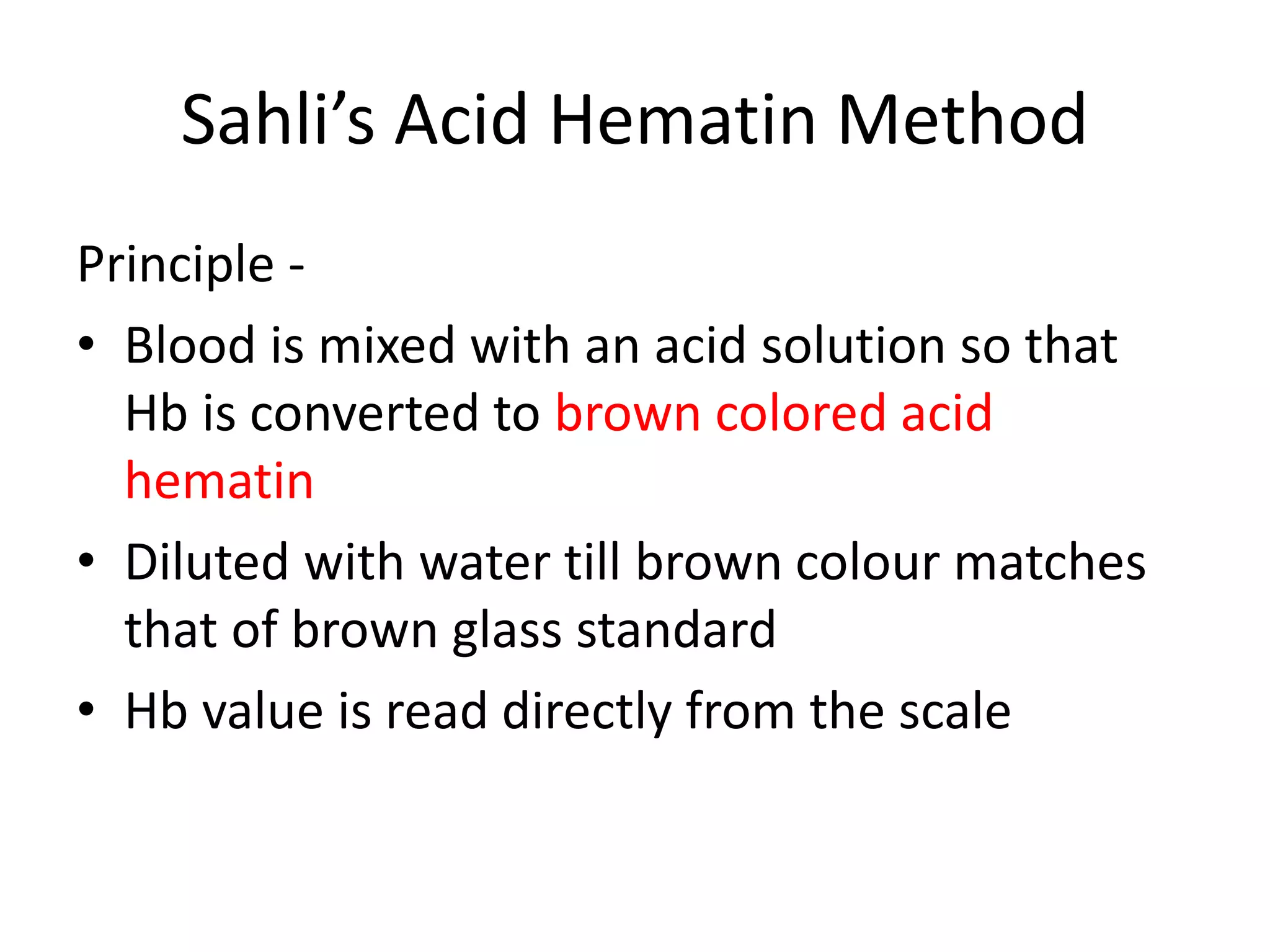 Hemoglobin estimation | PPTX