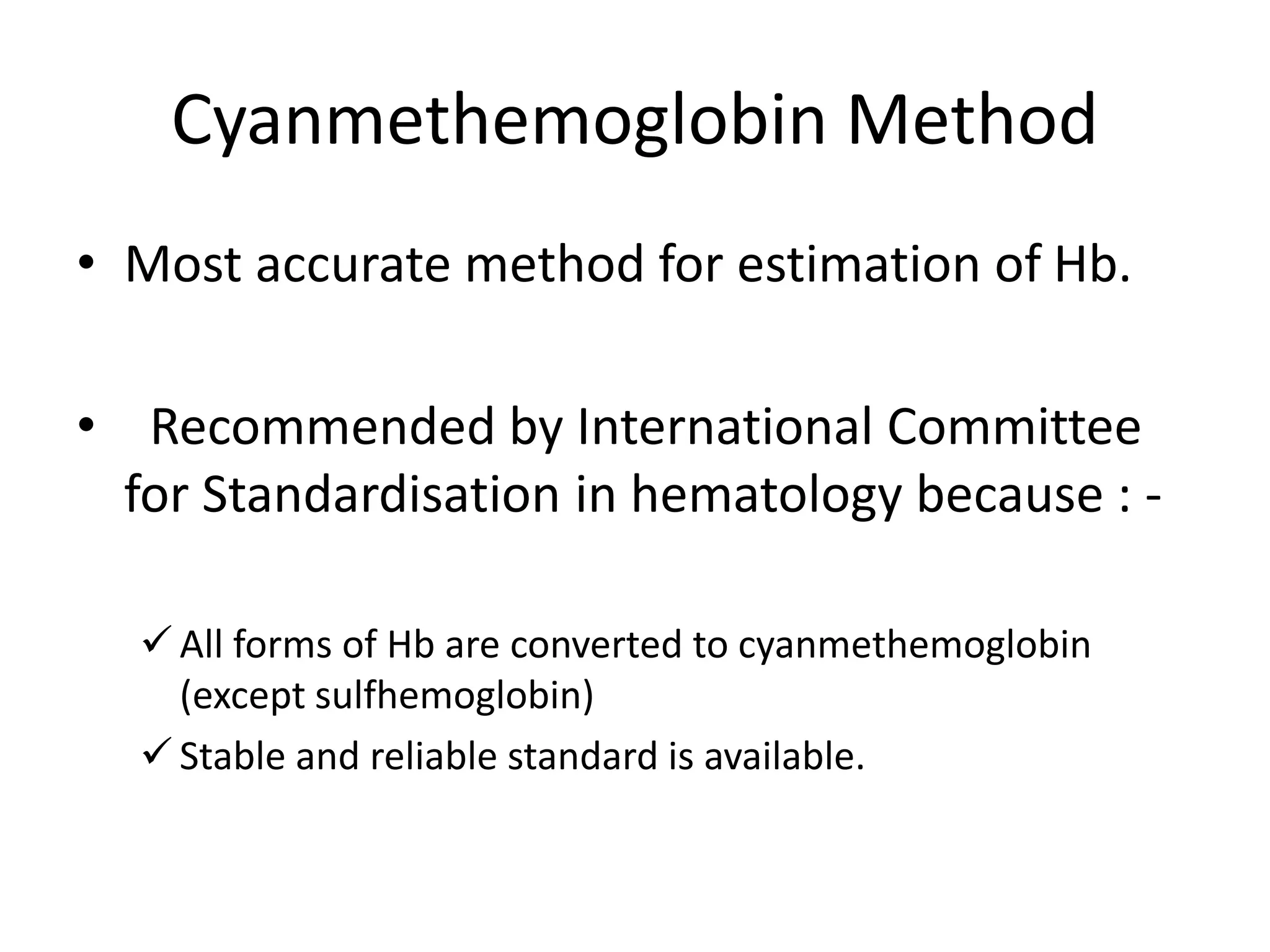 Hemoglobin estimation | PPTX