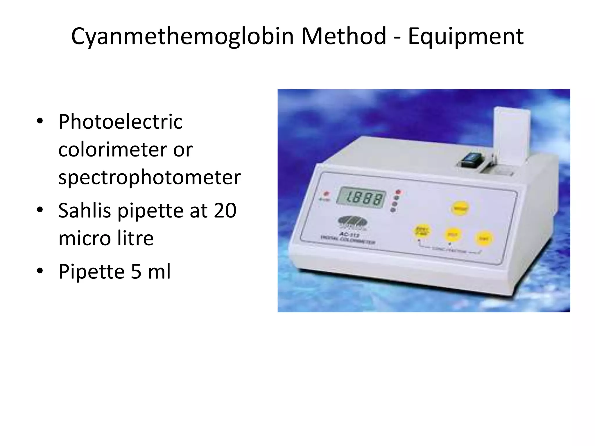 Hemoglobin estimation | PPTX