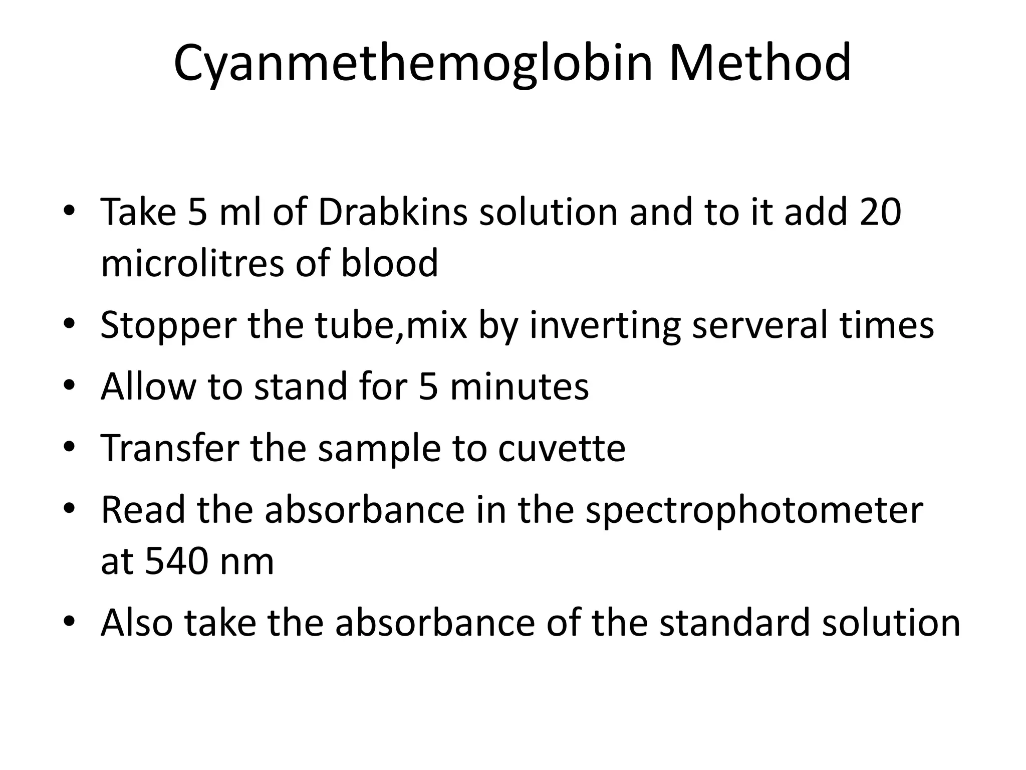 Hemoglobin estimation | PPTX