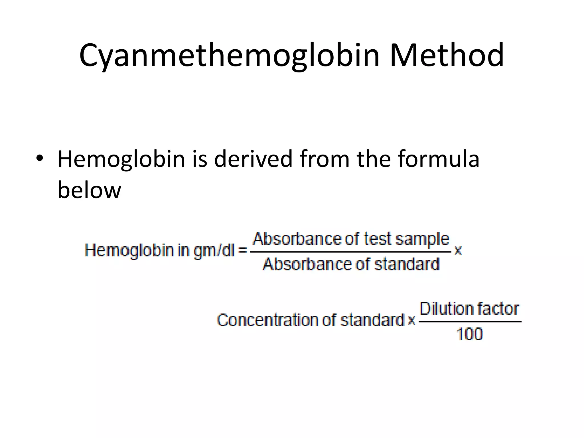Hemoglobin estimation | PPTX