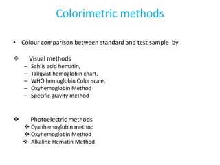 Hemoglobin estimation | PPTX