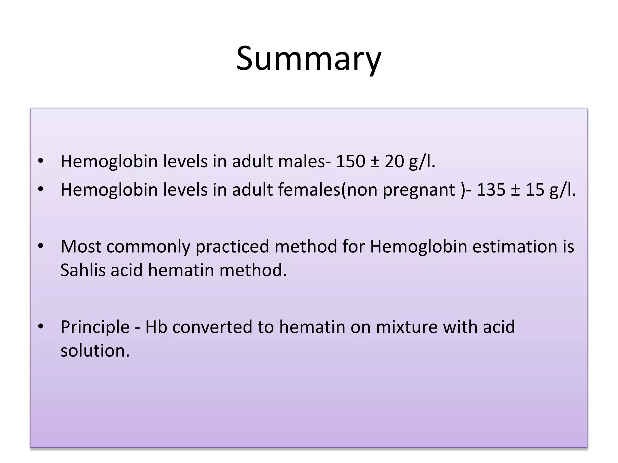 Microteaching Practicals - Hemoglobin estimation | PPTX