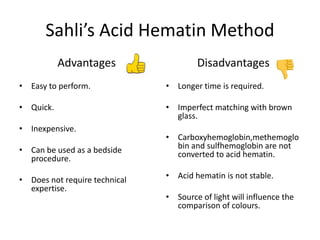 Microteaching Practicals - Hemoglobin estimation | PPTX