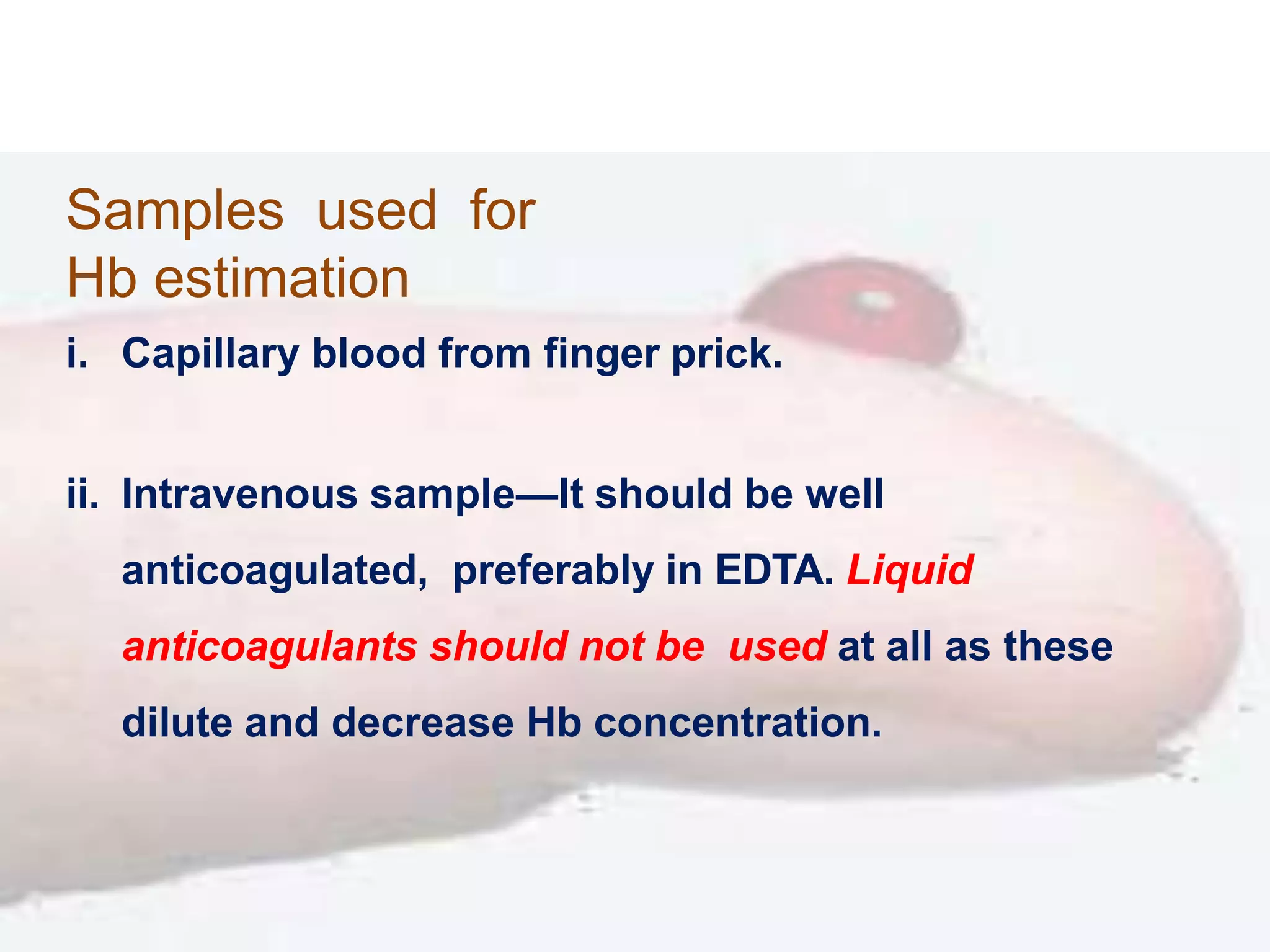 hemoglobinestimation | PPTX