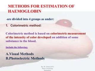 hemoglobinestimation | PPT