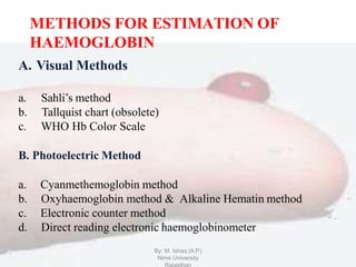 hemoglobinestimation | PPT