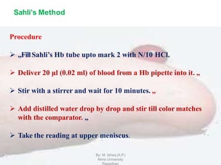 hemoglobinestimation | PPT