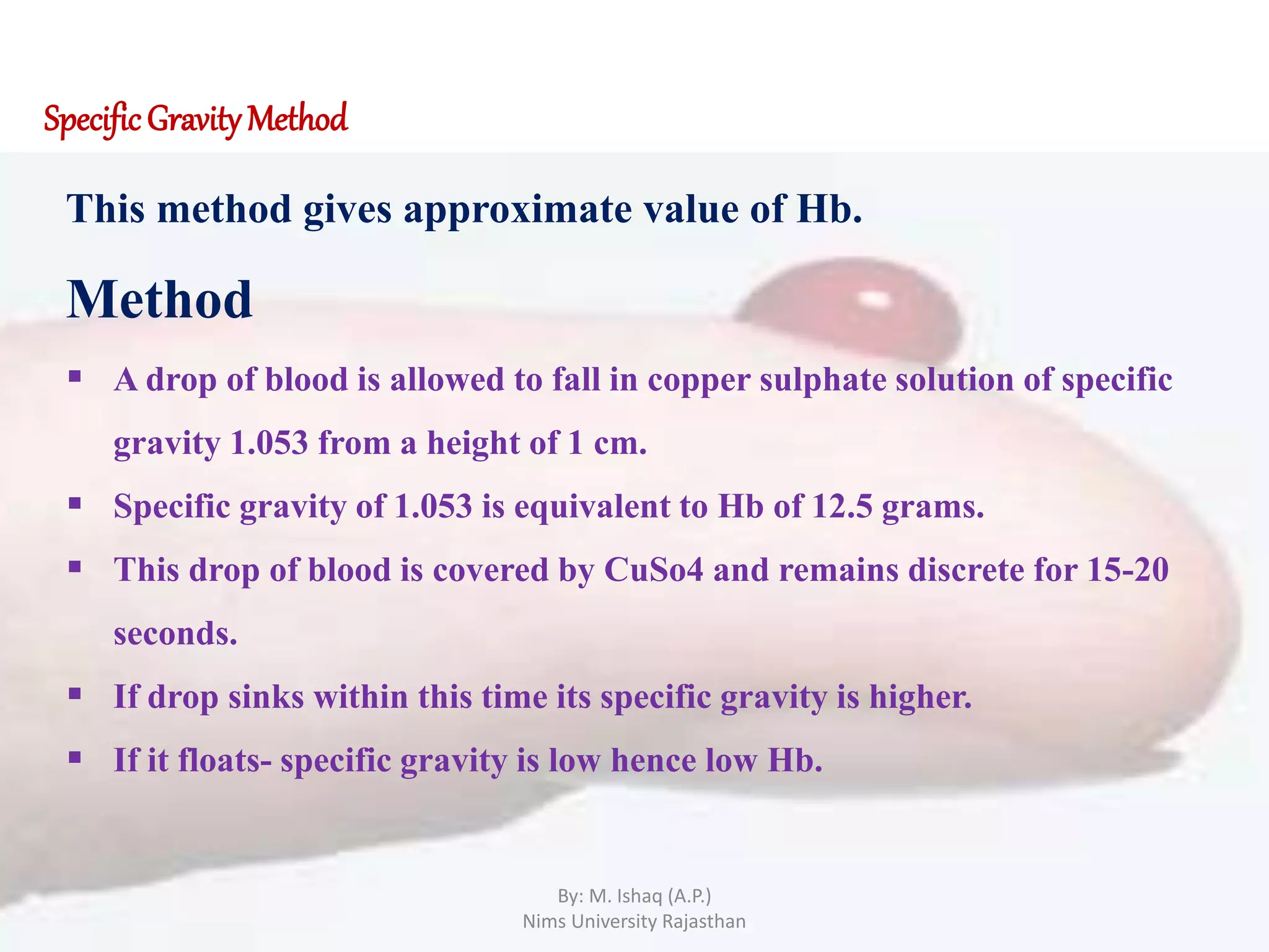 Hemoglobin estimation | PPTX