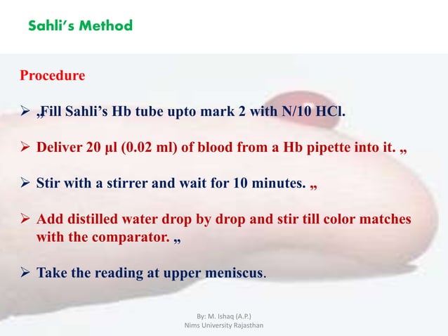 Hemoglobin estimation | PPTX