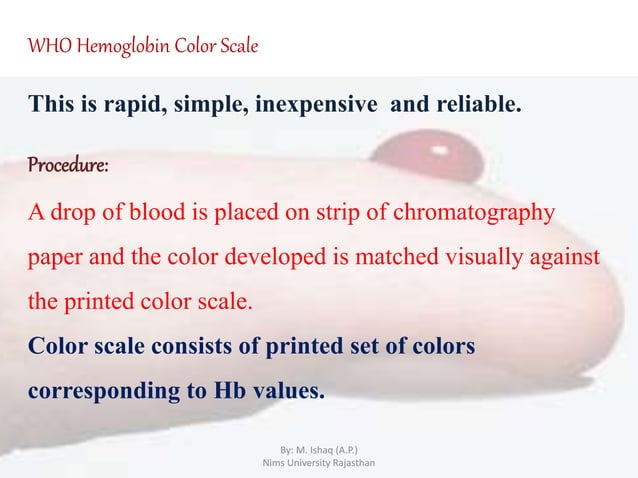 Hemoglobin estimation | PPTX