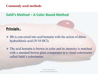 Hemoglobin estimation | PPTX