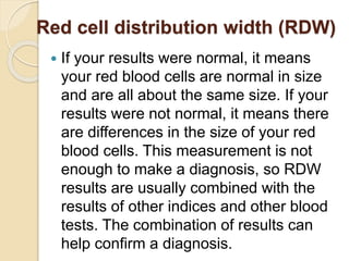 hemoglobin and rbc indices | PPTX