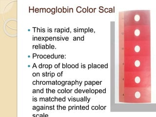 hemoglobin and rbc indices | PPT