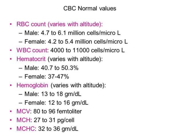 hemoglobin and rbc indices | PPT