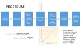 HEMOGLOBIN ESTIMATION AND STAINING OF PERIPHERAL BLOOD SMEAR.pptx