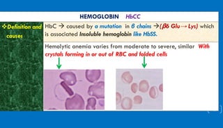 Hemoglobin HbCC & HbEE | PPT