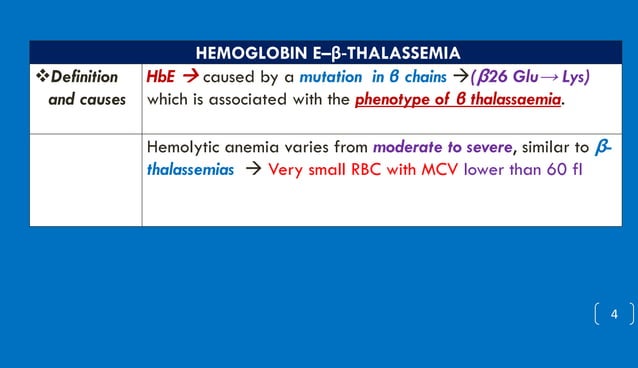 Hemoglobin HbCC & HbEE | PPT
