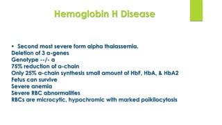 Thalassemia and Hemoglobinopathies | PPTX