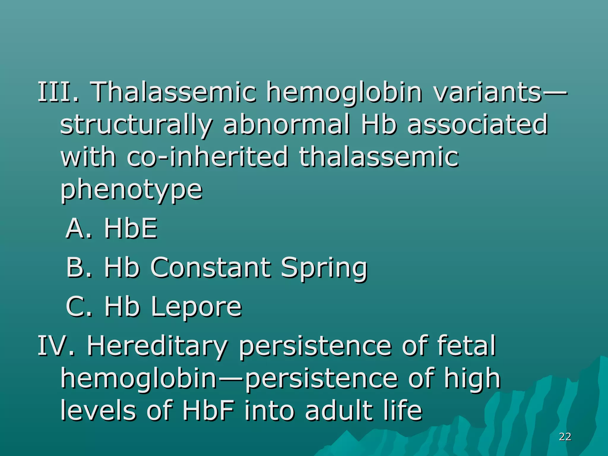 Hemoglobinopathies | PPT