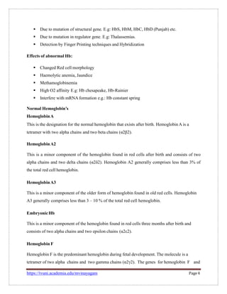 Hemoglobinopathy & erythrocyte enzyme disorder | PPTX