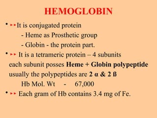 Hemoglobin synthesis, disorders, bilirubin metabolism | PPTX