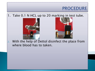 Hemoglobin testing | PPTX
