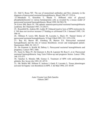 Hemoglobinuria paroxistica nocturna | PDF