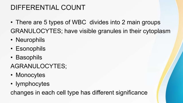 HEMOGRAM slides to help with health care | PPTX