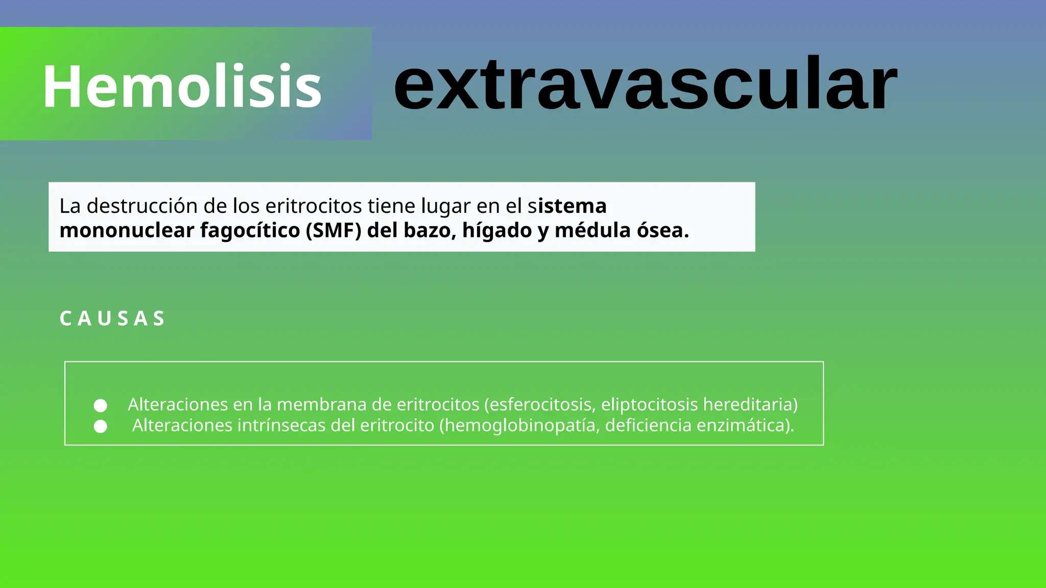 Hemolisis generalidades extravascular intravascular.pptx