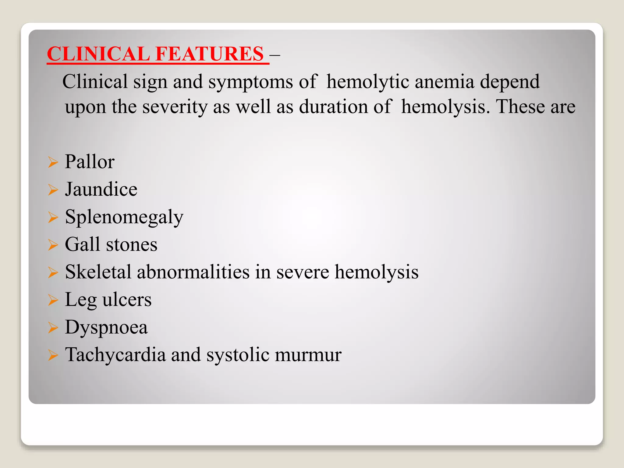 Hemolyic Anemia ppt | PPTX