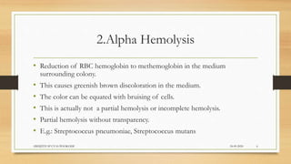 Hemolysis & blood agar abhijith | PPTX