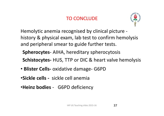 Hemolytic-Anemia - a review of Hemolytic-Anemia | PPT