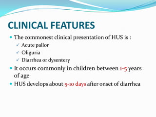 Hemolytic uremic syndrome | PPTX