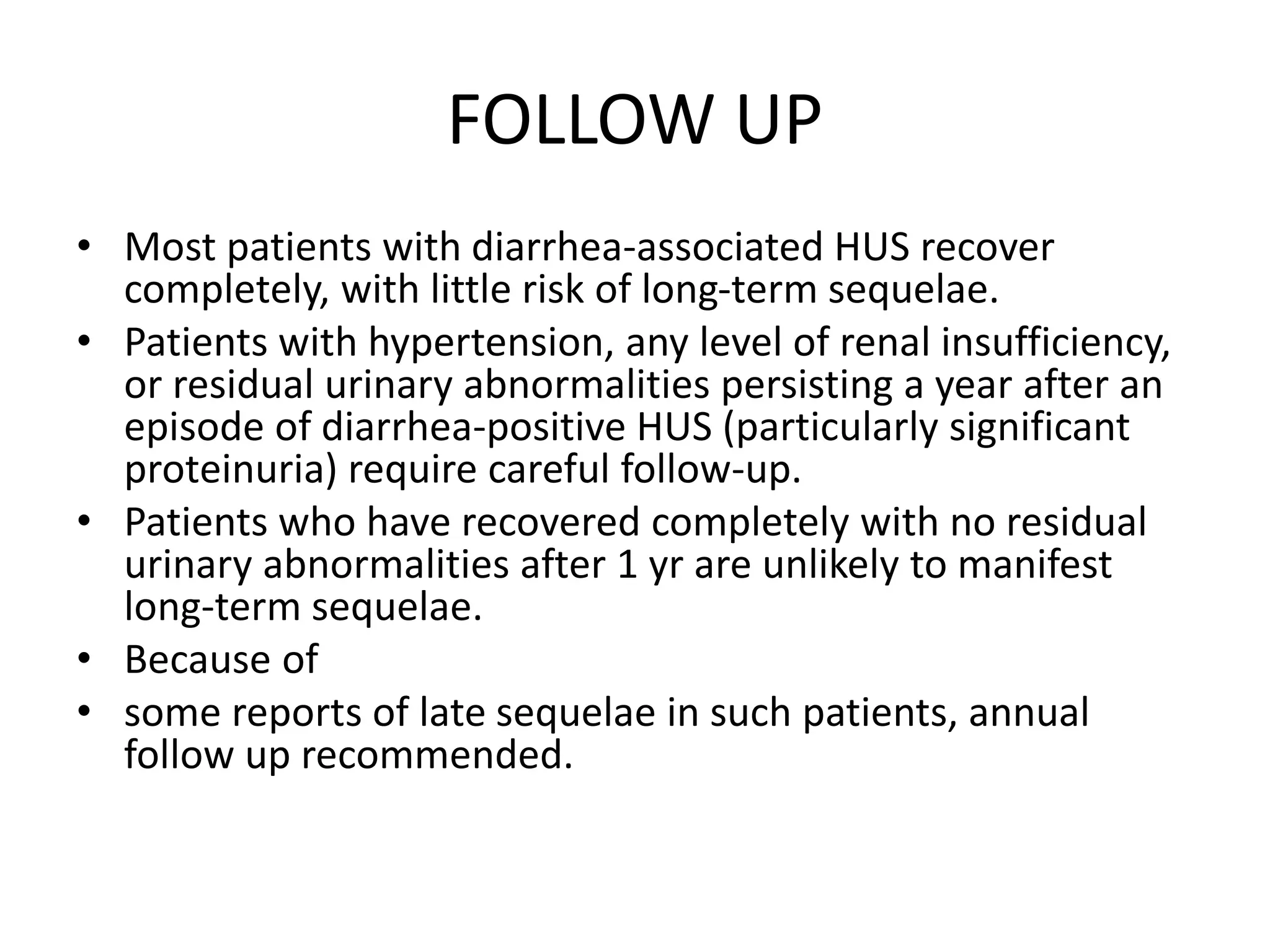 Hemolytic-uremic syndrome (HUS). important pptx | PPTX