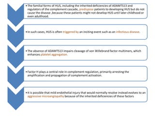 Hemolytic-uremic syndrome (HUS). important pptx | PPTX