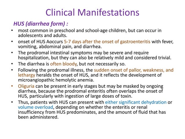 Hemolytic-uremic syndrome (HUS). important pptx | PPTX | Blood ...