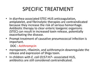 Hemolytic-uremic syndrome (HUS). important pptx | PPTX