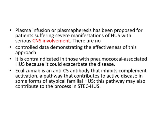 Hemolytic-uremic syndrome (HUS). important pptx | PPTX | Blood ...