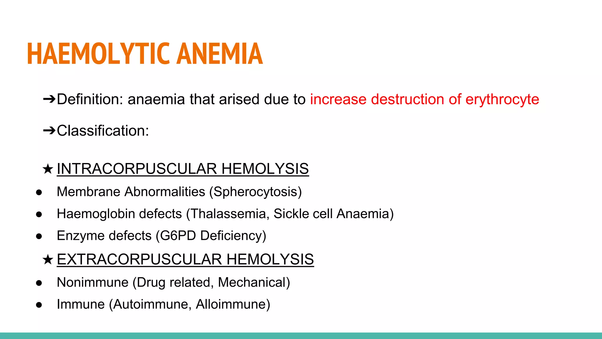 Hemolytic anaemia | PPTX