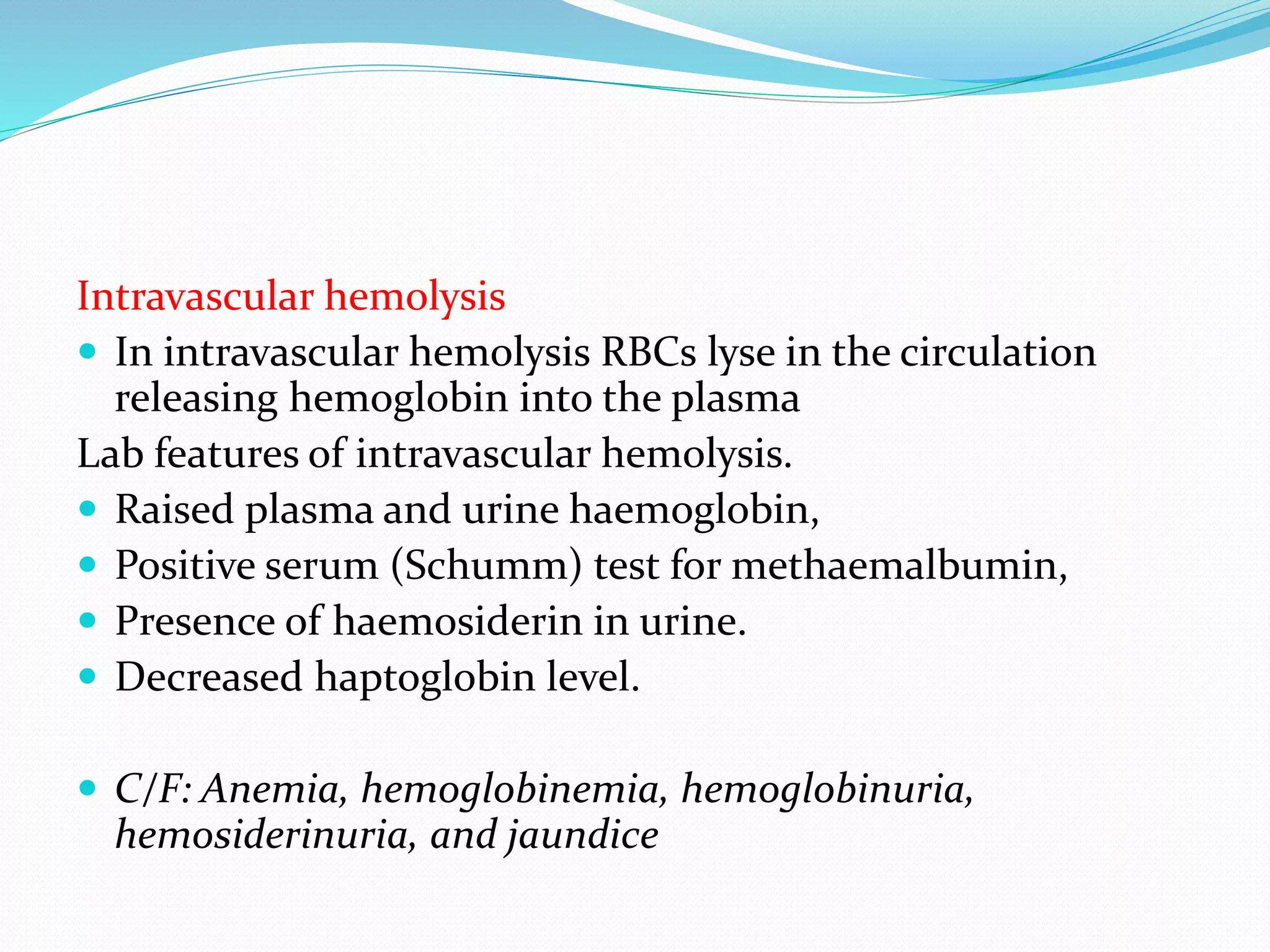 An Overview of Hemolytic anemia | PPTX