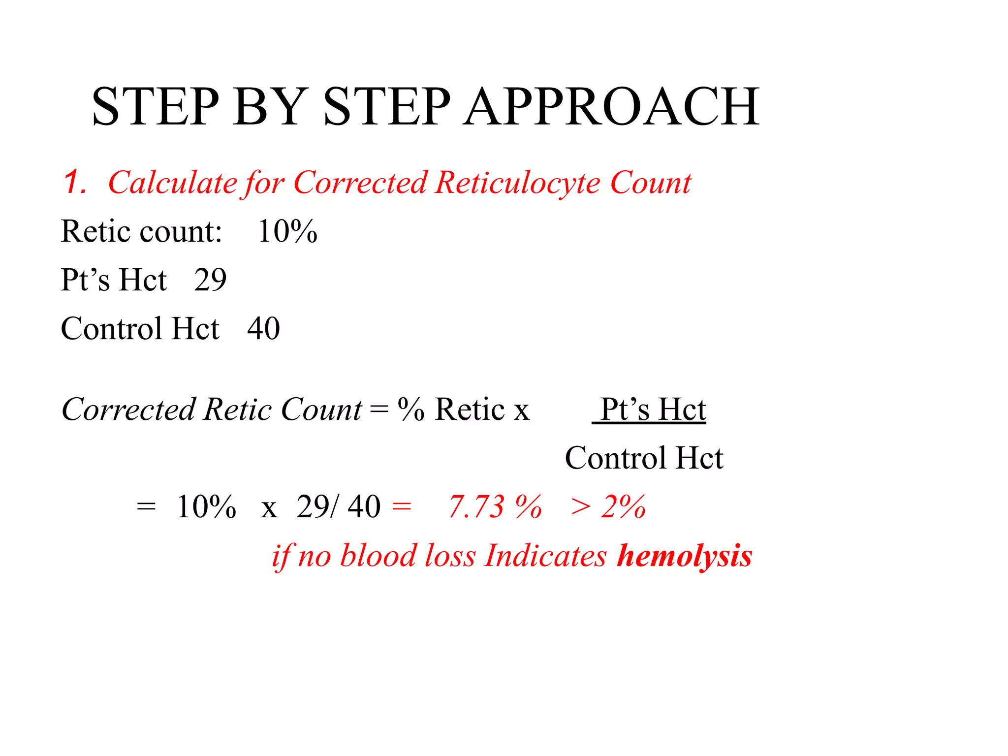 Hemolytic anemia - Approach and Management | PPTX