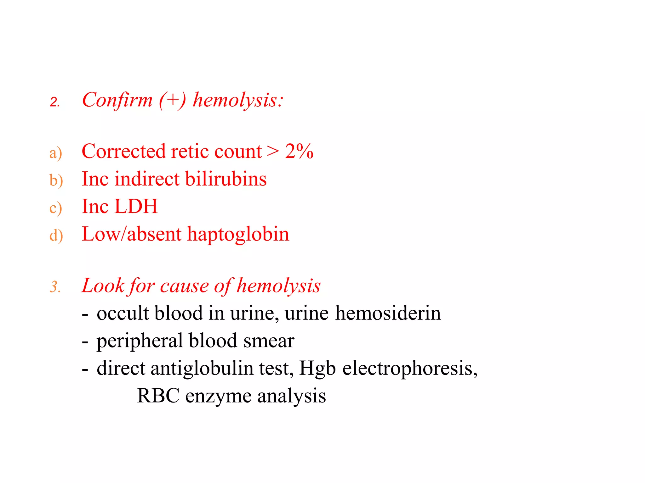 Hemolytic anemia - Approach and Management | PPTX