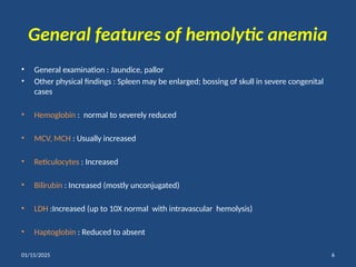 HEMOLYTIC ANEMIA for medical students in arsi | PPTX